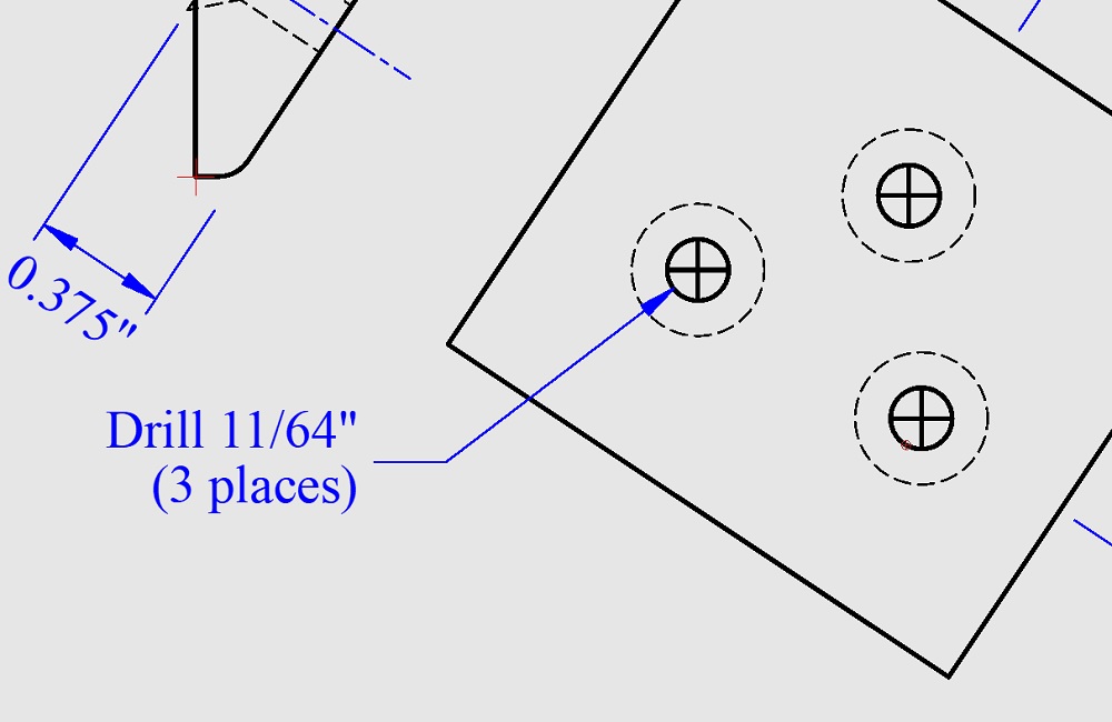 Callouts for Holes in Mechanical Drawing - QCAD Tips and Tutorials ...